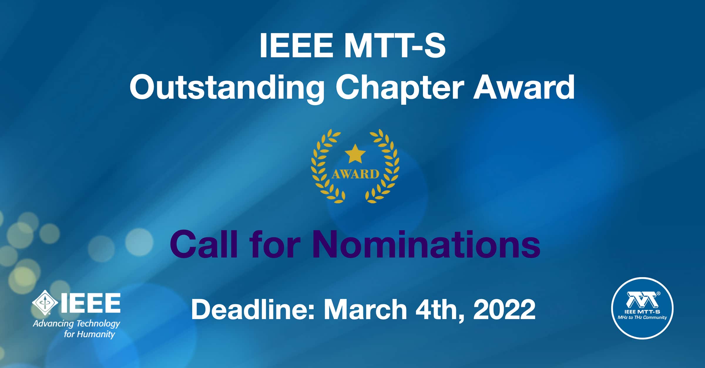 2022 MTT-S Outstanding Chapter Award Nomination - MTT-S