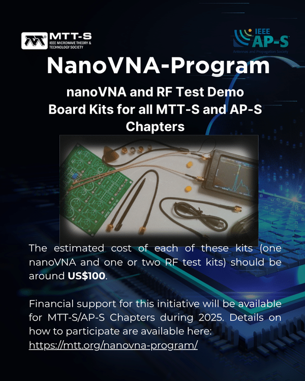 nanoVNA and RF Test Demo Board Kits for all MTT-S and AP-S Chapters - MTT-S